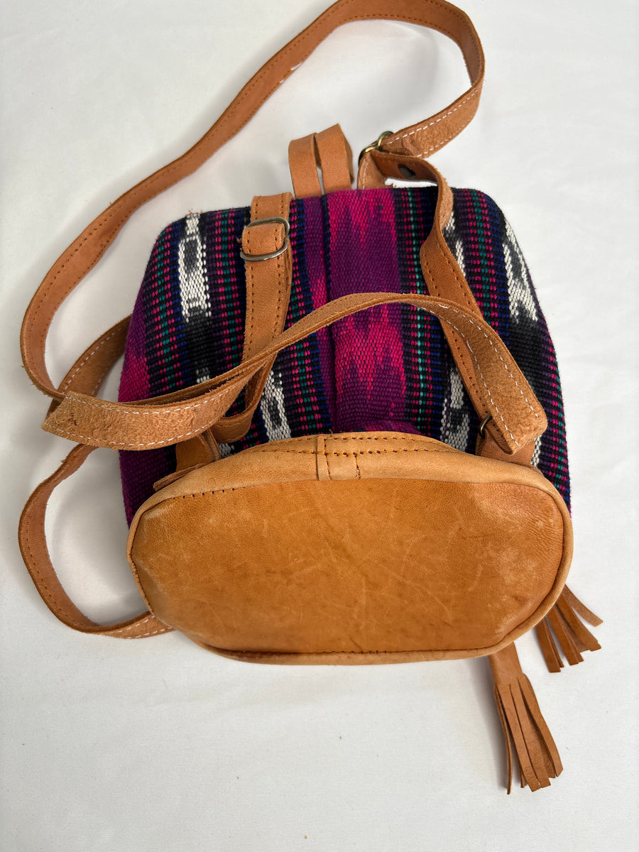 Handcrafted Leather and Kilim Carpet Rug Boho Mini Backpack Bag ...